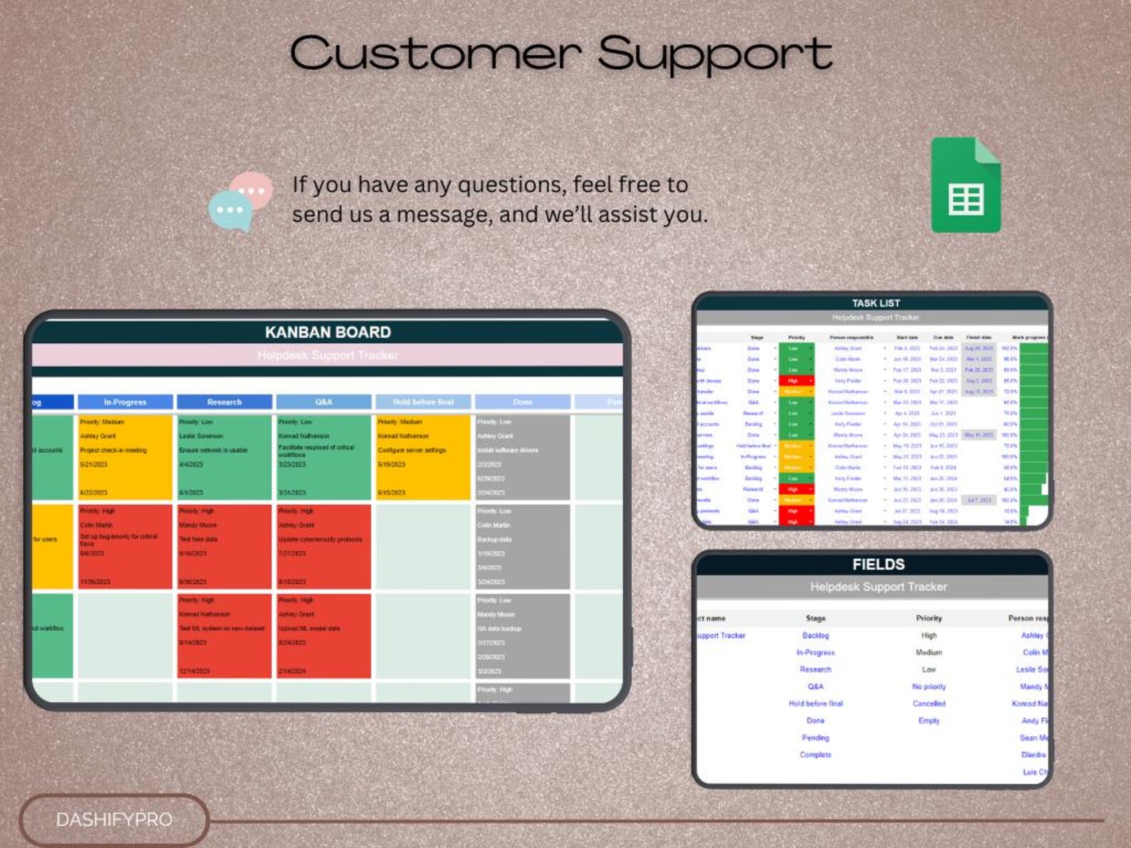 Kanban Board Google Sheets, Task Priority Tracker, Project Management ...