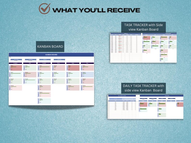 Kanban Board Spreadsheet Task Priority Tracker Employee to Do List ...