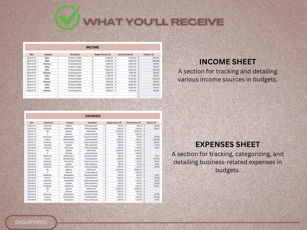 Business Budget Spreadsheet | Monthly & Annual Business Budgeting ...