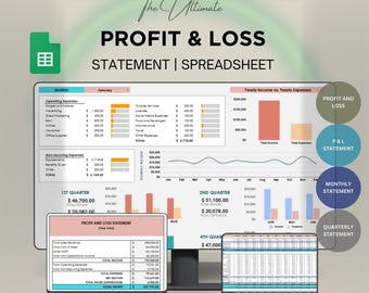 2025 Profit and Loss Template Google Sheets P and L Statement, Annual ...