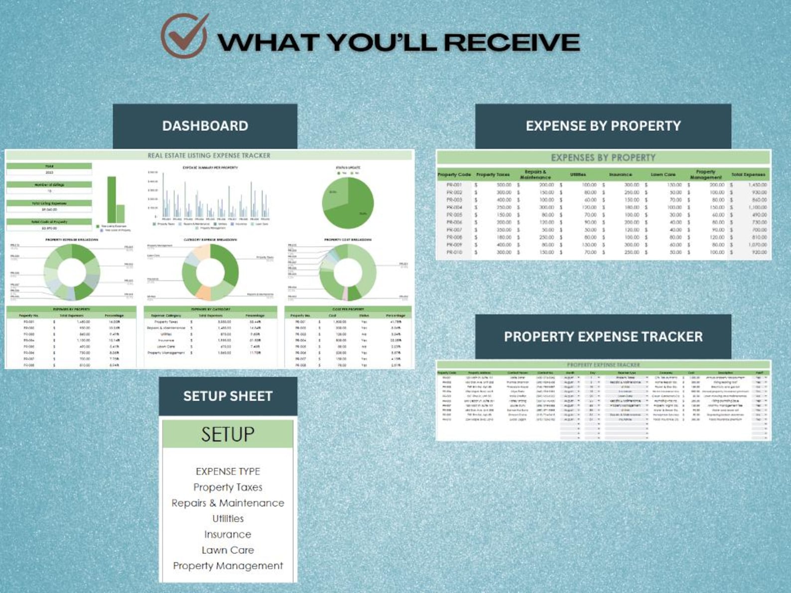 Real Estate Expense Tracker Google Sheets | Spreadsheet Financial ...