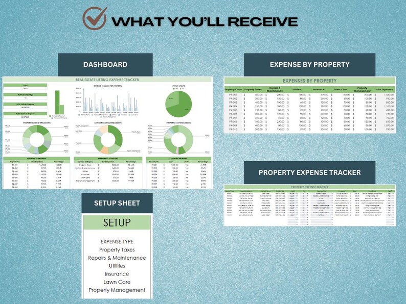 Real Estate Expense Tracker Google Sheets | Spreadsheet Financial ...