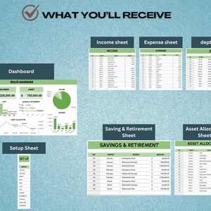 The Ultimate Wealth Dashboard Spreadsheet | Monthly Budget Tracker ...
