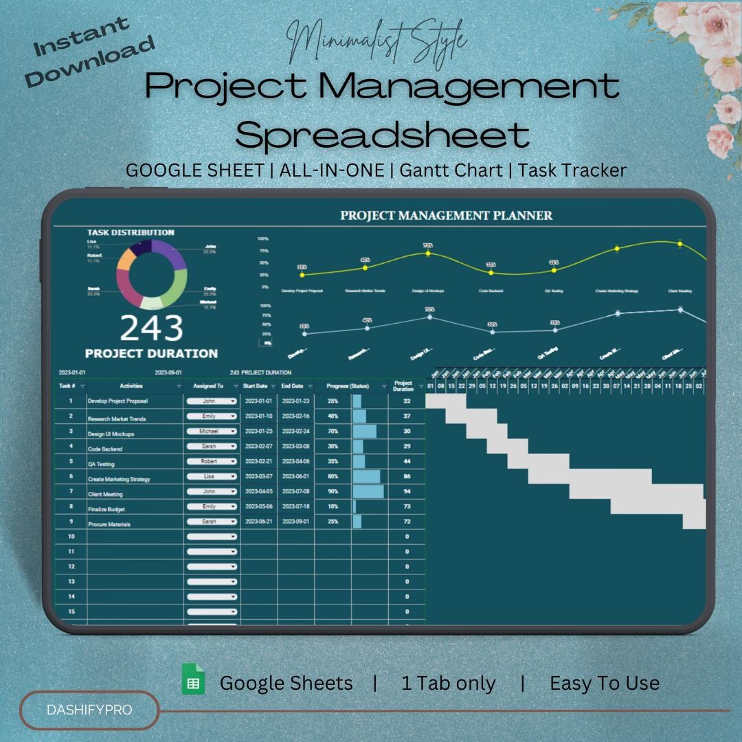 Project Management Planner for Small Business Project Planner Task ...