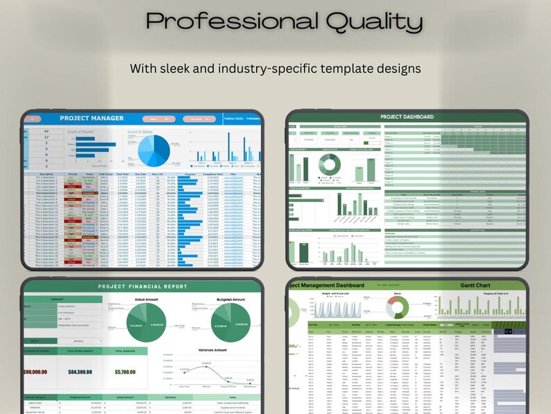 15+ Project Management Tools Bundle for Small Business | Gantt Chart ...