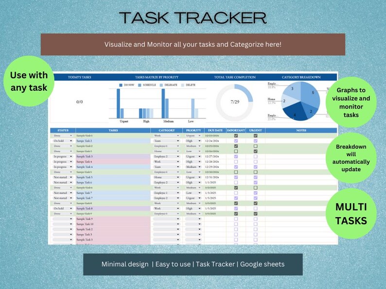 Eisenhower Matrix Google Sheets Decision Matrix Spreadsheet Task ...