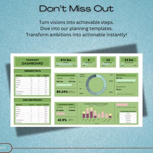 Timesheet Dashboard Template, Enhance Decision Making, Employee ...