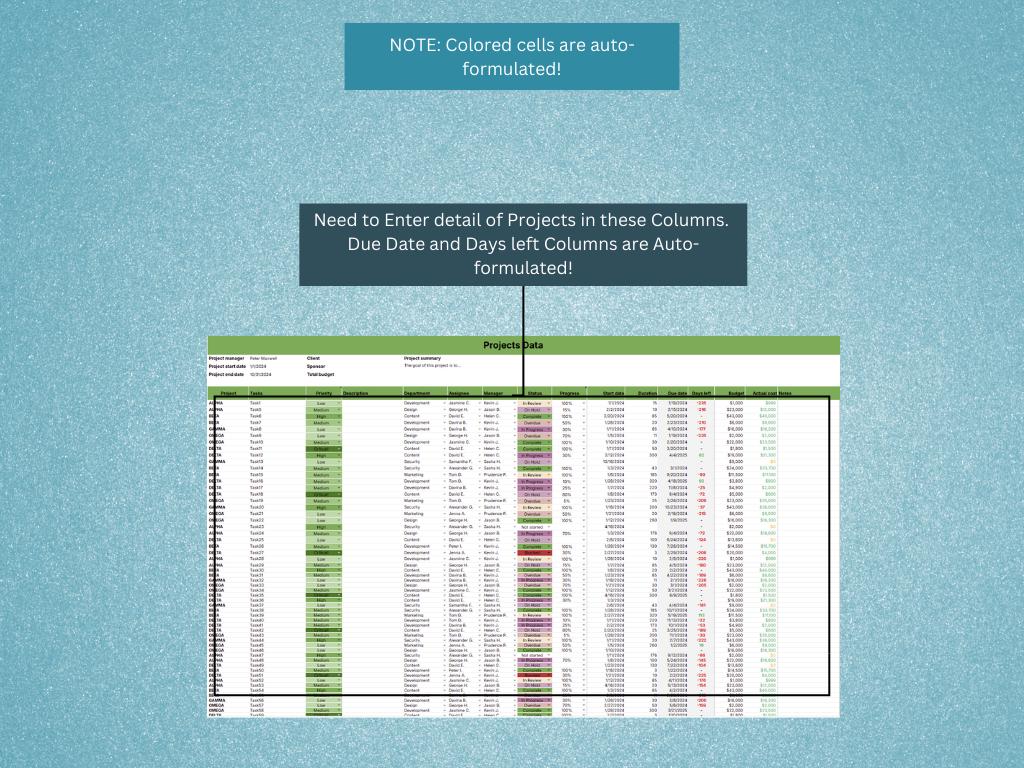 Project Management Dashboard | Multi-projects Dashboard | Multiple ...