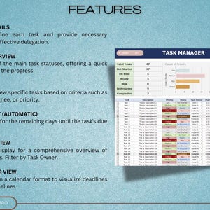 Task Tracker With Kanban Board and Calendar View Google Sheets Template, Team Project Management ...