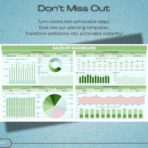Sales Performance KPI Tracker Template | Track Sales Metrics & Goals ...