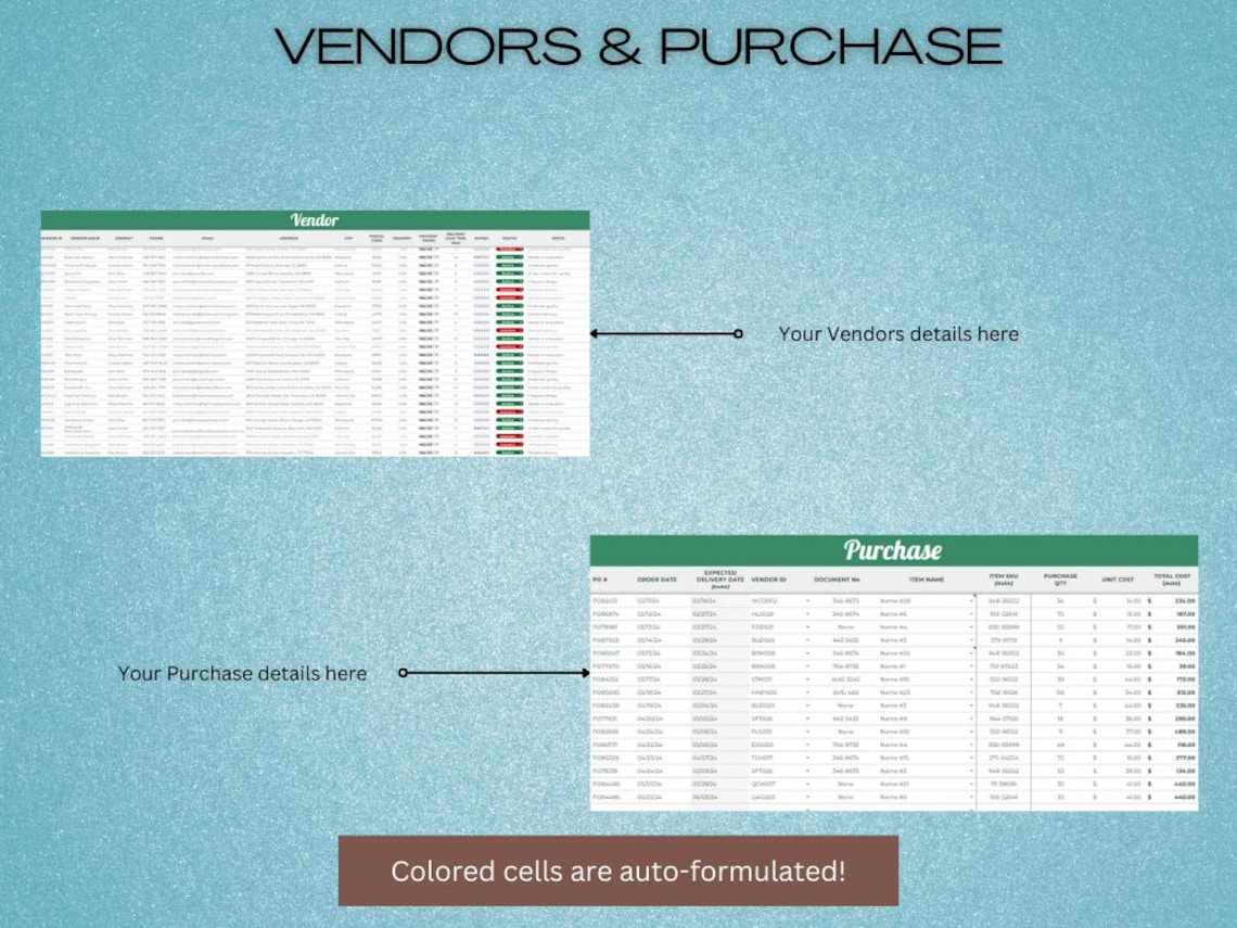 Sales & Inventory Dashboard Google Sheets Template Small Business ...