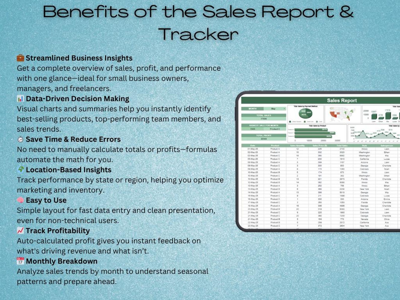 Sales Tracker Google Sheets Template | Business Sales Tracker | Sales ...
