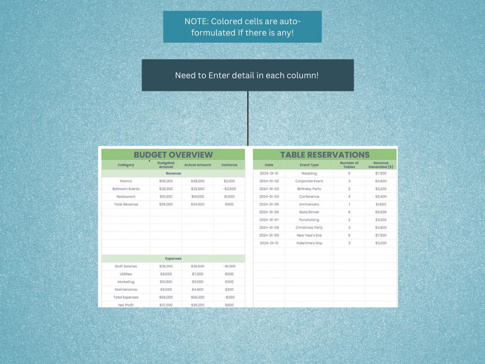 Event Budget Planner Spreadsheet Template | Instant Download | Google ...