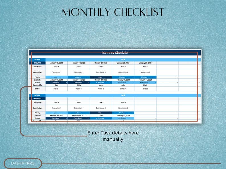 Daily Weekly Monthly to Do List Tracker | Spreadsheet | Excel ...