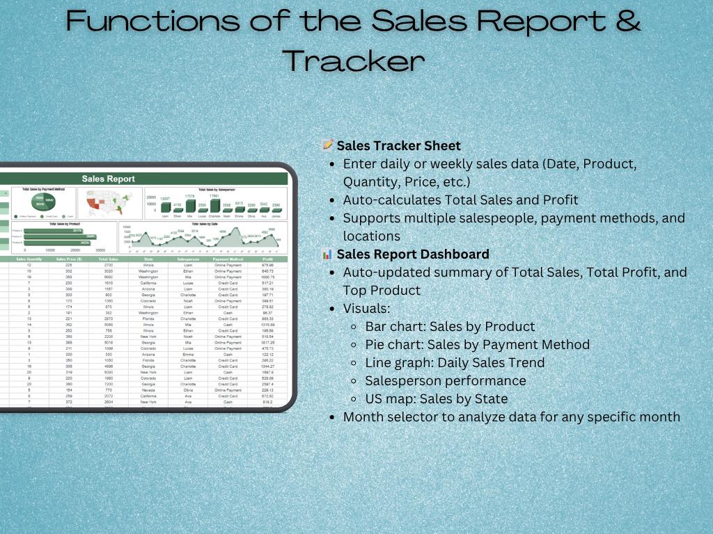 Sales Tracker Google Sheets Template | Business Sales Tracker | Sales ...