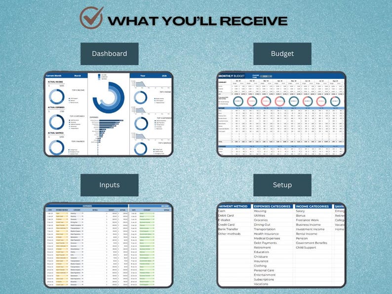 Zero-based Budget Spreadsheet | Finance Template | Financial Planner ...