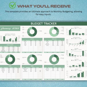 2025 Budget Google Sheets Monthly Budget Spreadsheet Income & Expense ...