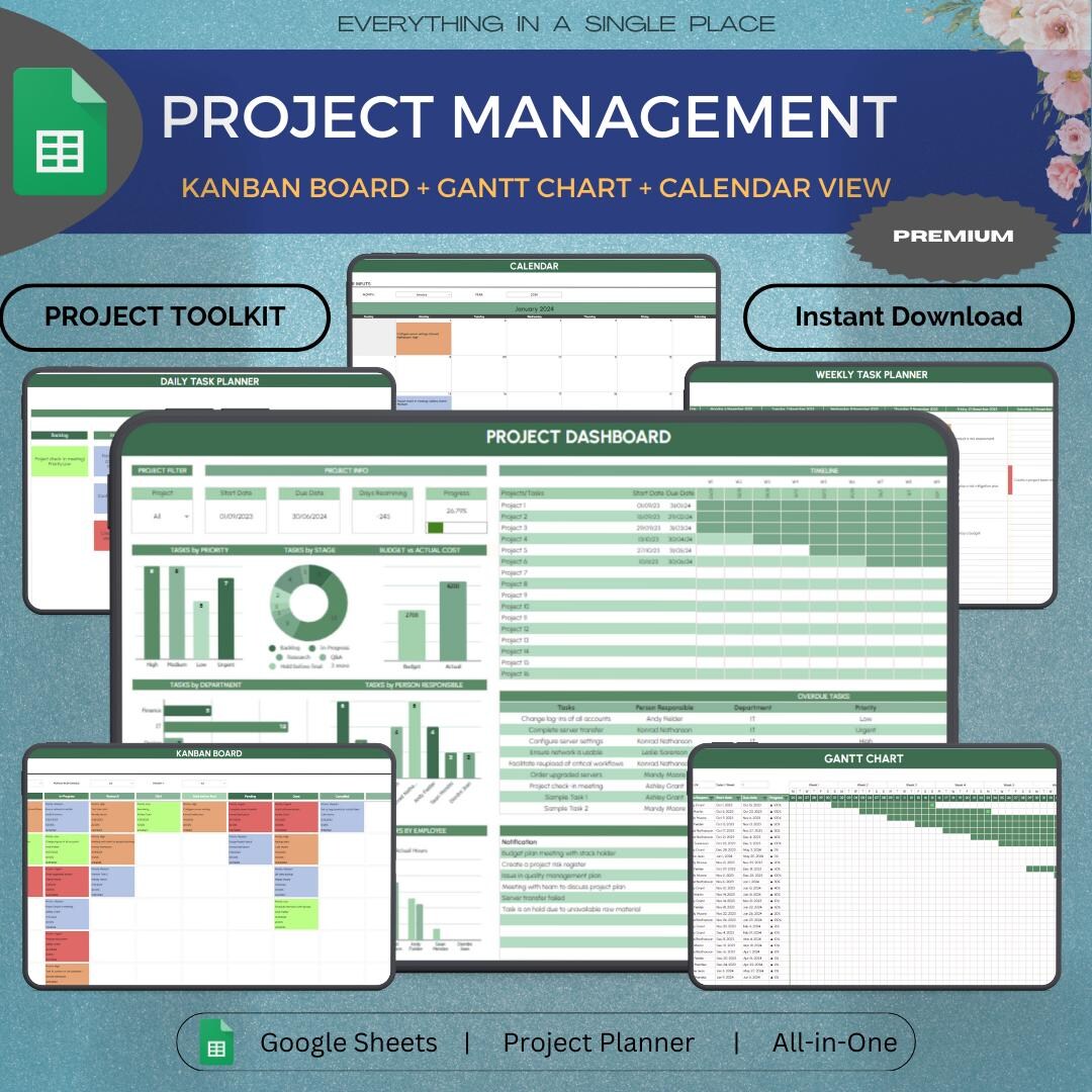 Project Management Toolkit for Small Business Project Planner Task ...