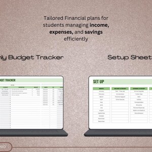 Budget for Students Spreadsheet Google Sheets Template Digital Academic ...