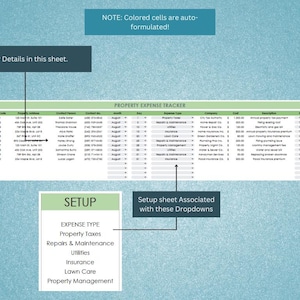 Real Estate Expense Tracker Google Sheets | Spreadsheet Financial ...