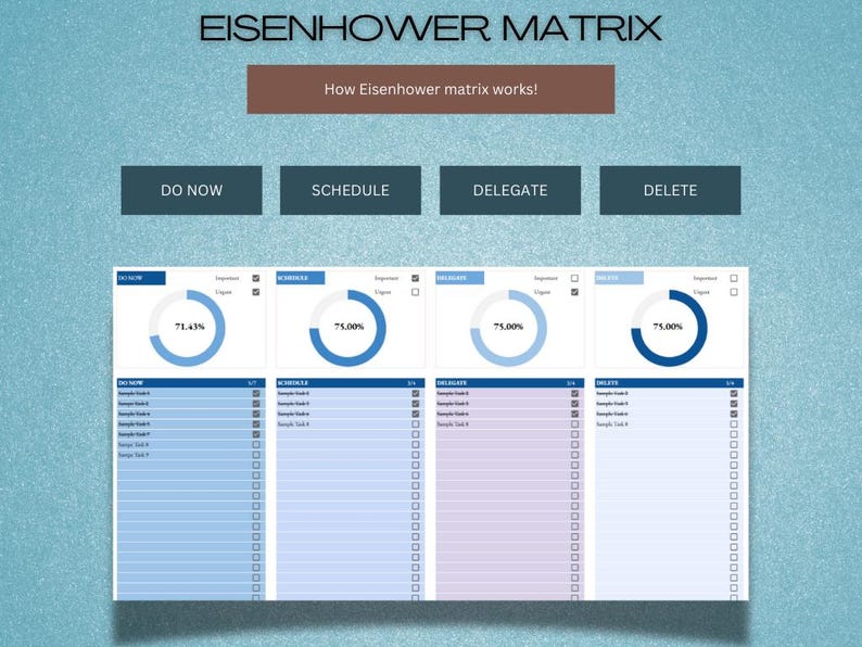 Eisenhower Matrix Google Sheets Decision Matrix Spreadsheet Task ...