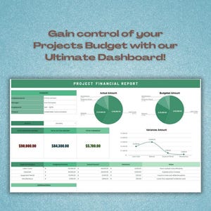 Project Budget Report Dashboard Spreadsheet | Project Cost Matrix ...