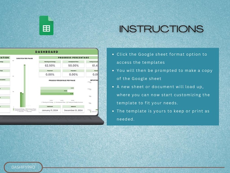 Project Management Dashboard Spreadsheet | Projects Progress Dashboard ...