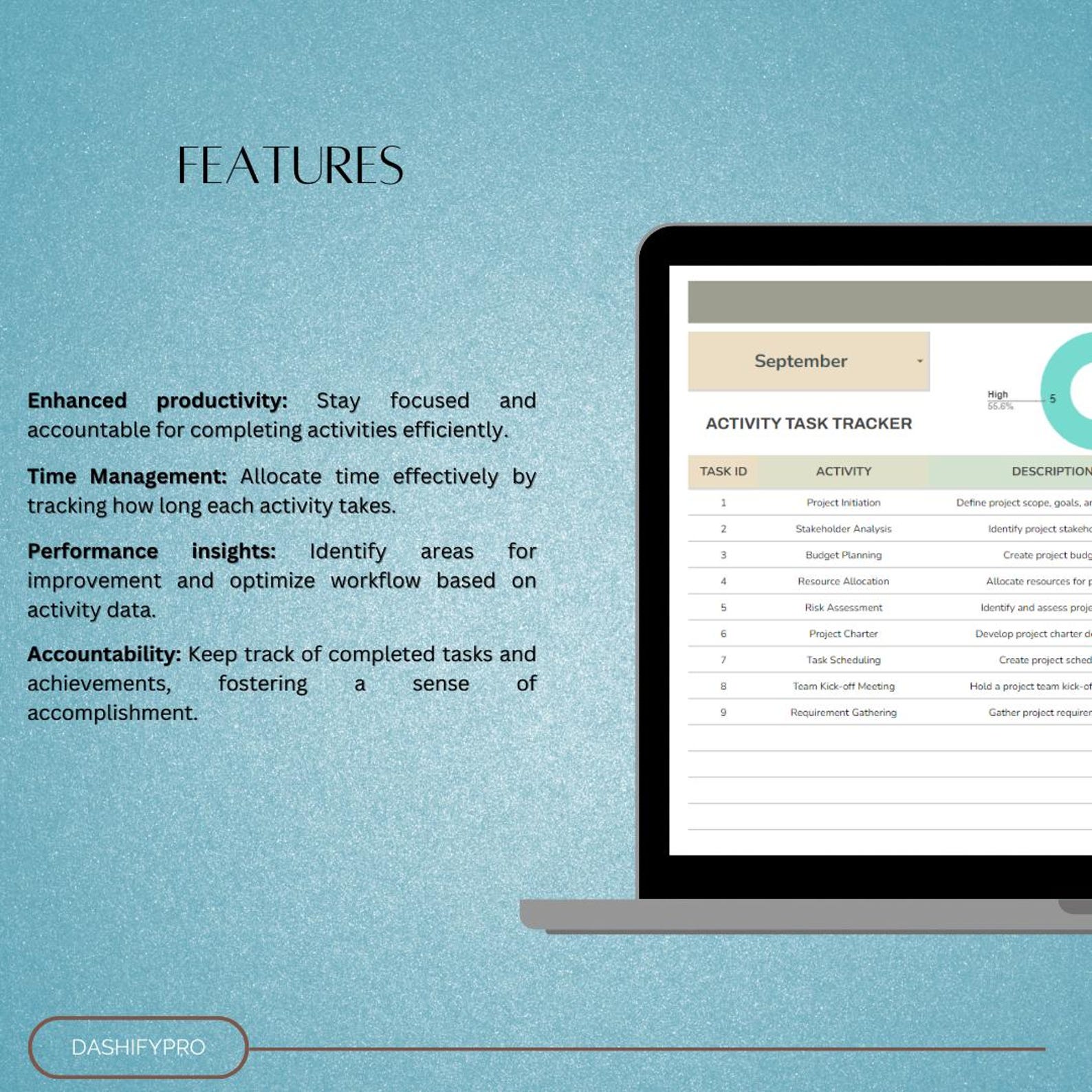 Activity Task Tracker : Google Sheets | Excel Template - Etsy