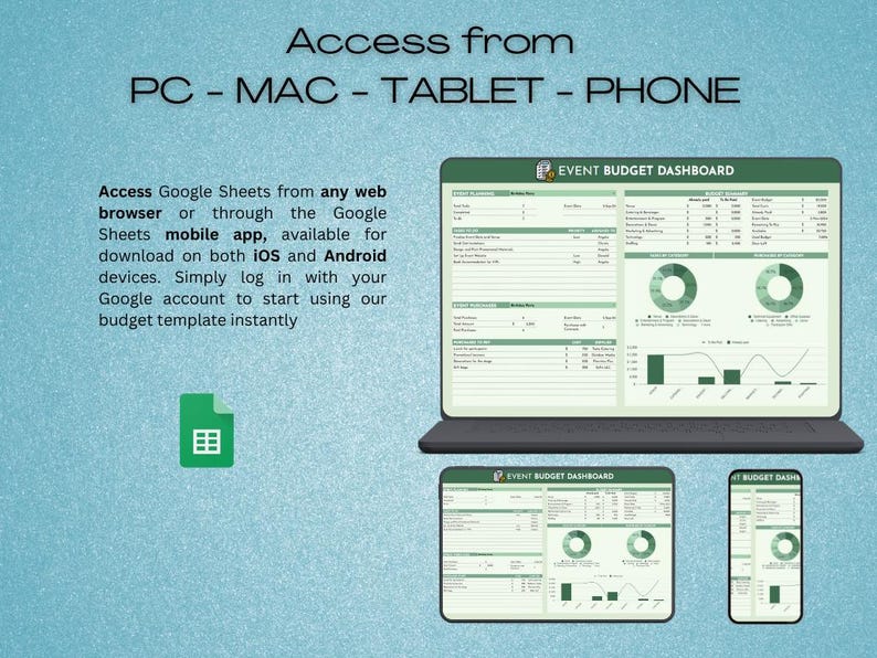Event Budget Planner Spreadsheet Template | Instant Download | Google ...