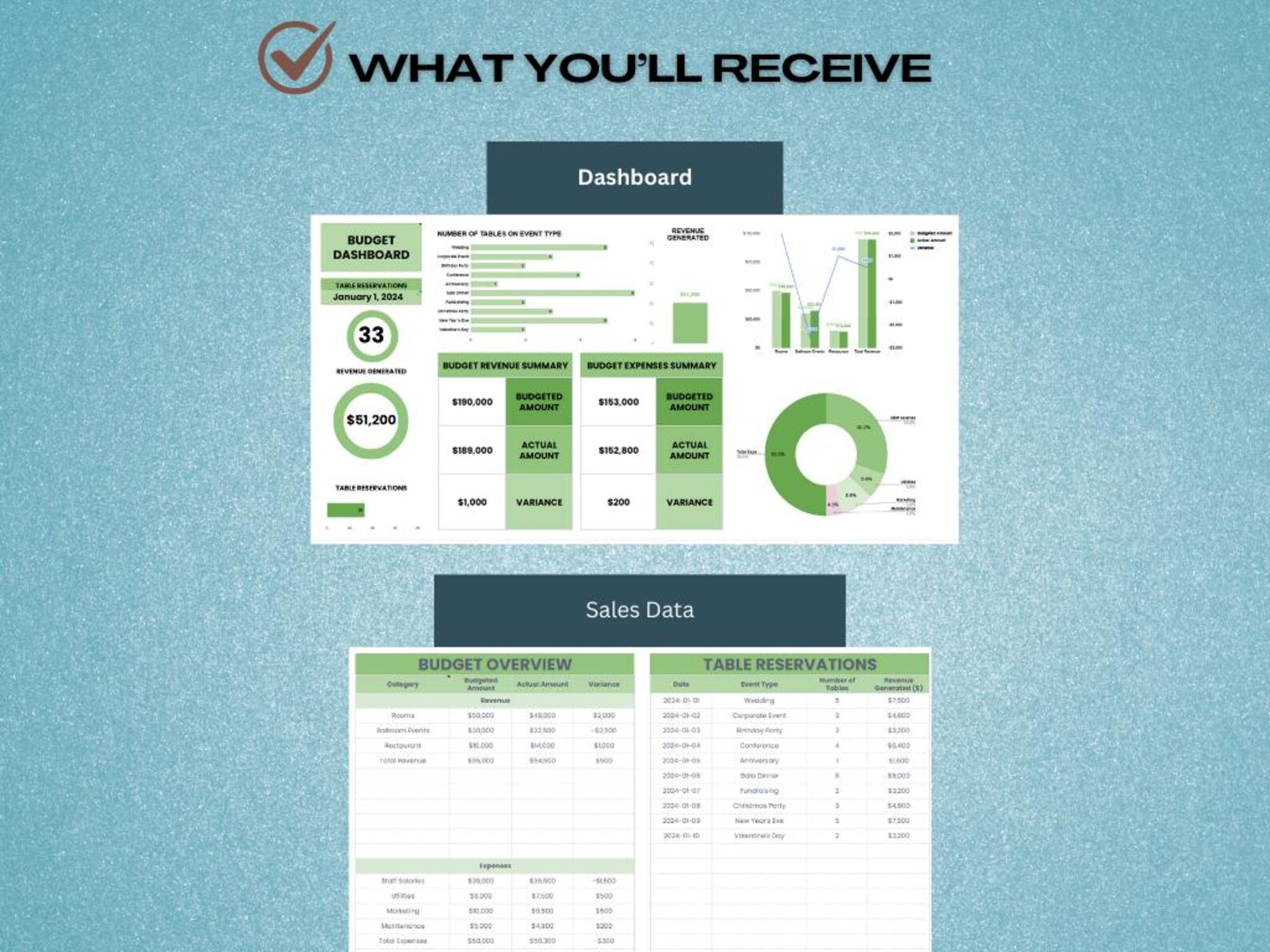 Event Budget Planner Spreadsheet Template | Instant Download | Google ...