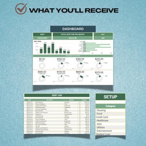 Ultimate Debt Tracker Spreadsheet Debt Payoff Template Debt Dashboard ...