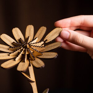 3D Flower Puzzle Set, Three Unique Flower Designs, Complete Set, Gift ...