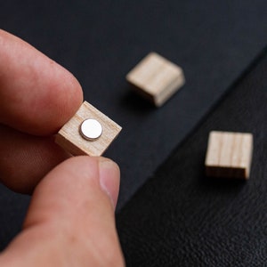 Magnets Square Ash Wood, Mini Neodymium Magnets, Fridge Magnets, Real ...