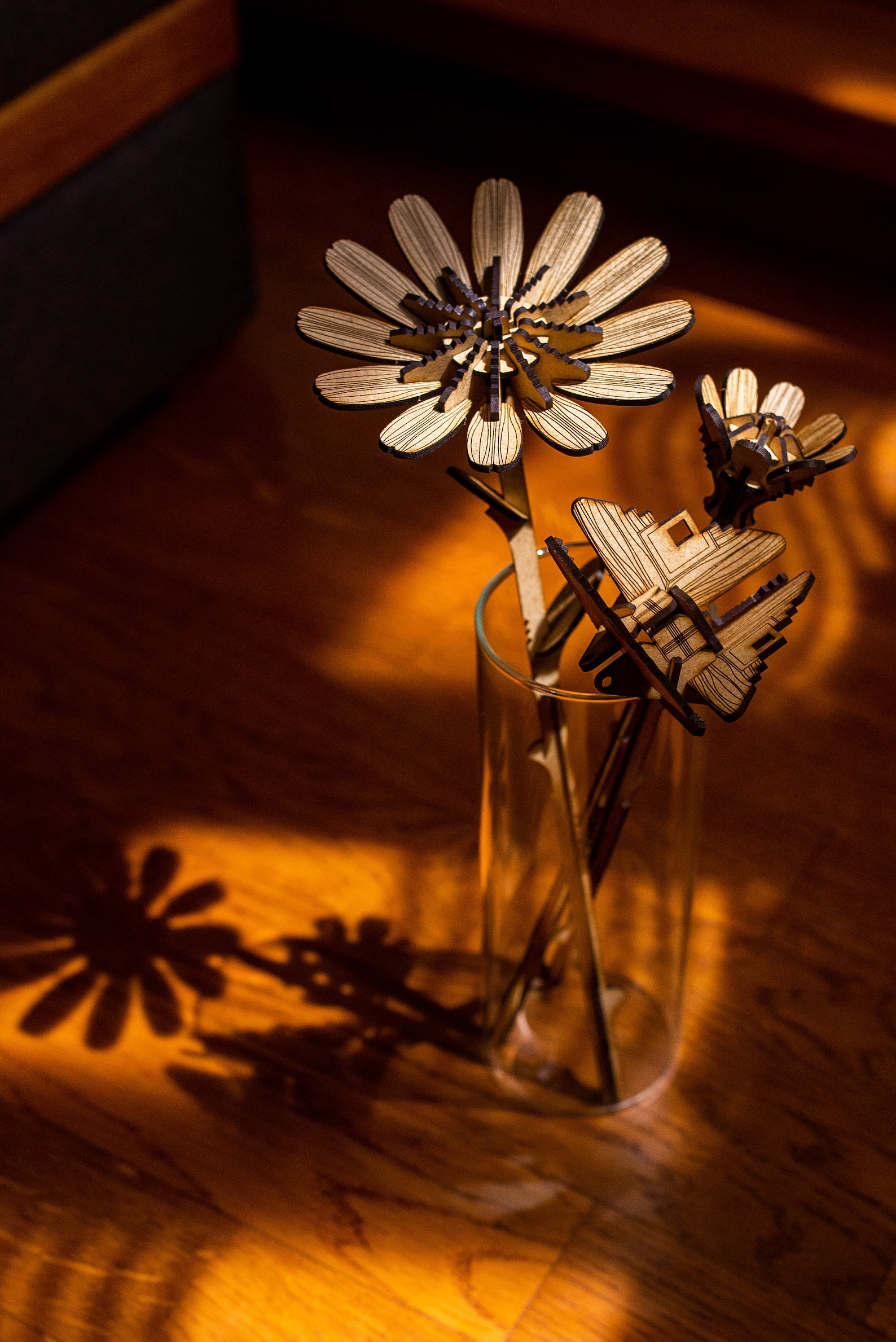 3D Flower Puzzle Set, Three Unique Flower Designs, Complete Set, Gift ...