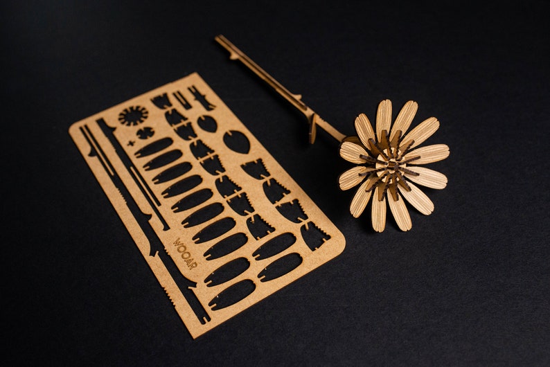 3D Puzzle Flower, Eco-friendly 3d Puzzle, Home Decor, DIY Kit - Etsy