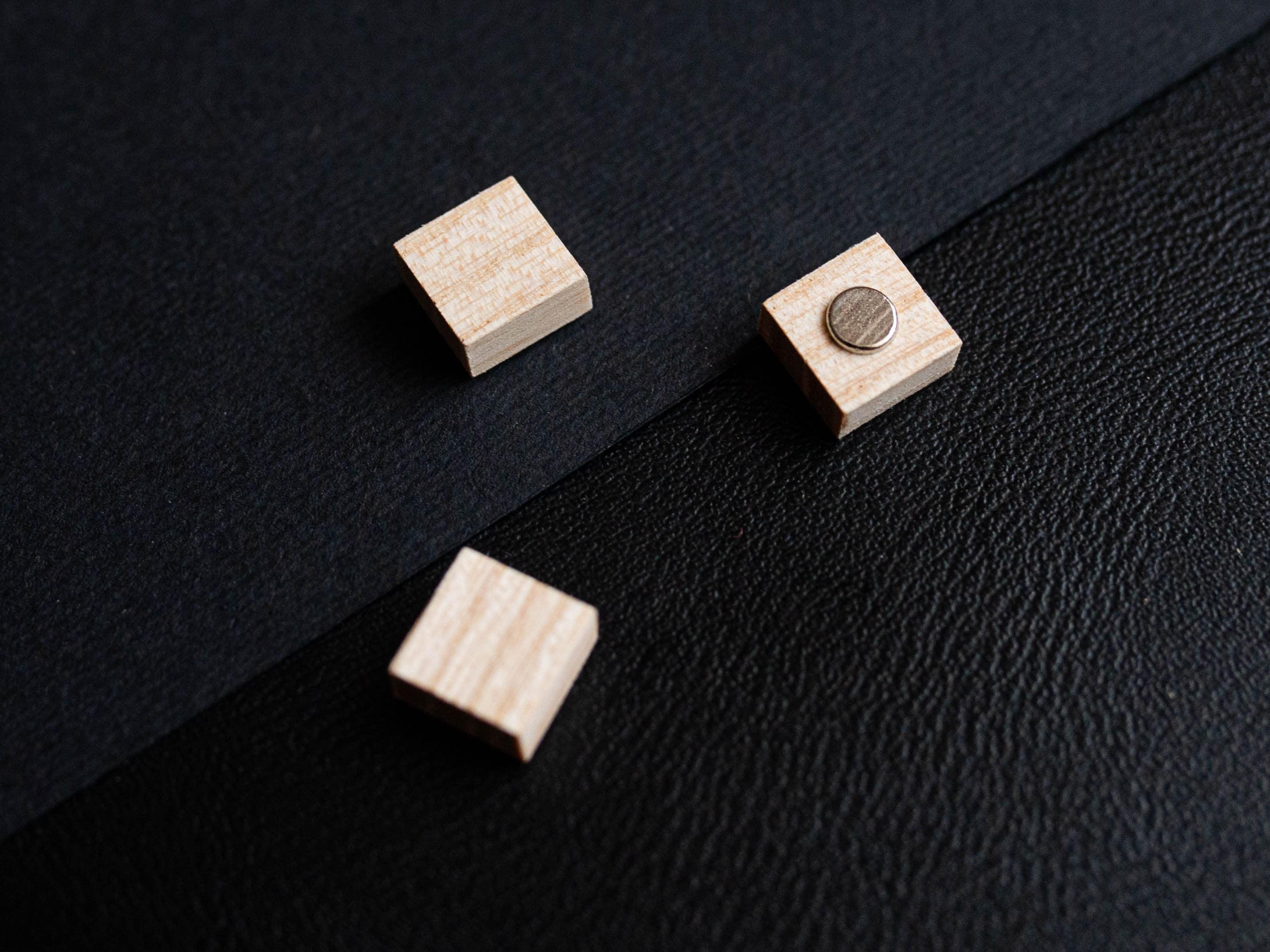 Magnets Square Ash Wood, Mini Neodymium Magnets, Fridge Magnets, Real ...