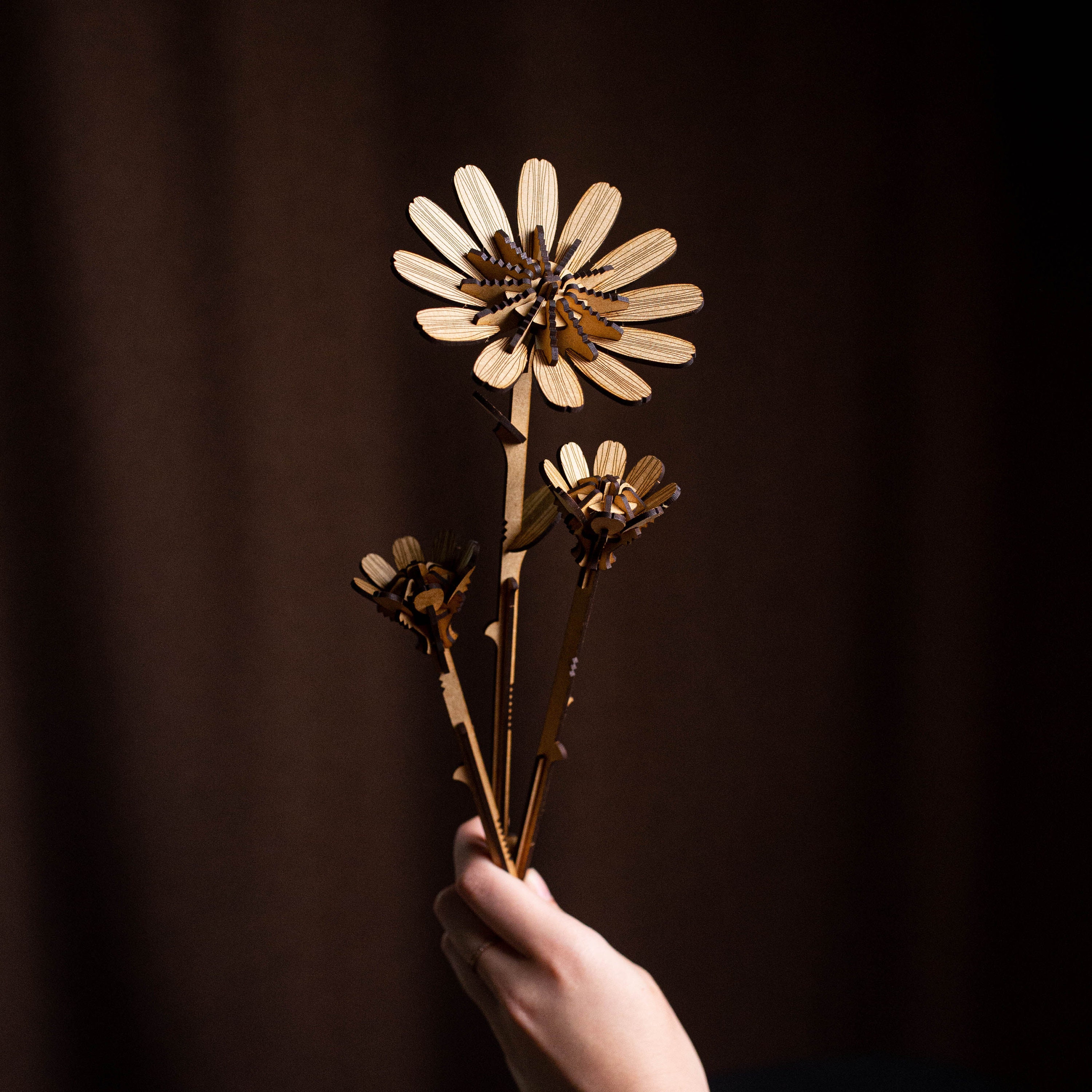 3D Puzzle Flower, 3D Wooden Construction Kit, Eco-friendly 3D Flower ...