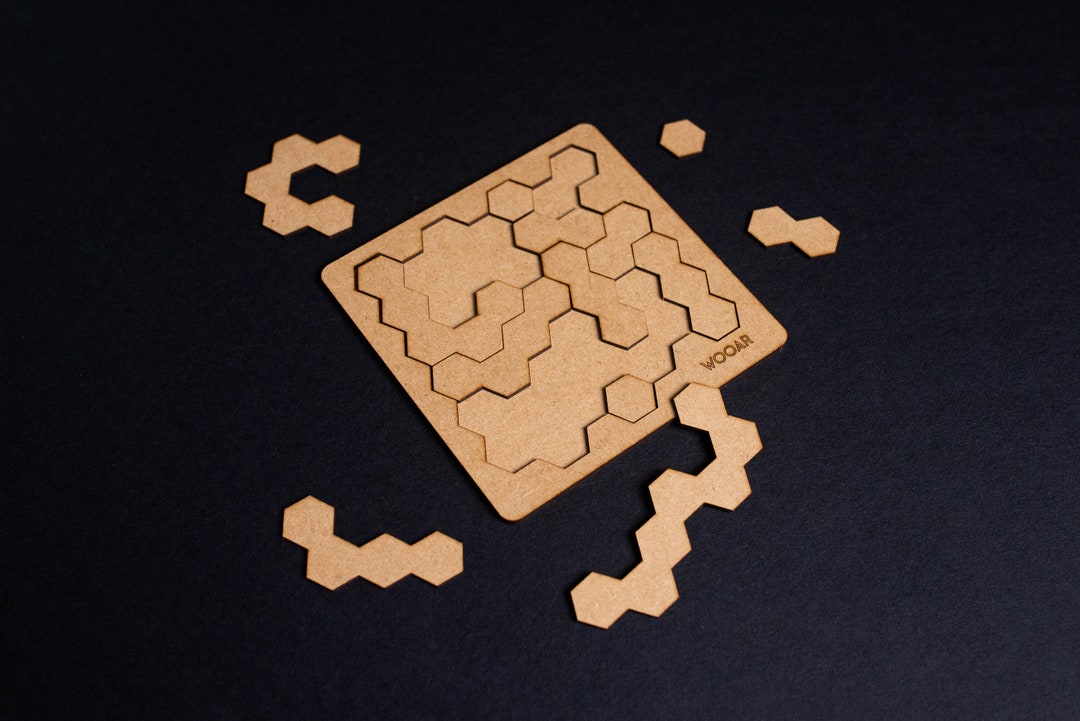 Hexagonal Puzzle, Educational Logic Puzzle, Brain Teaser, Eco Jigsaw ...