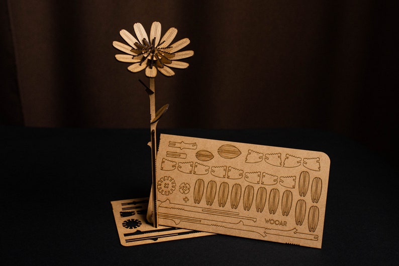 3D Puzzle Flower, Eco-friendly 3d Puzzle, Home Decor, DIY Kit - Etsy