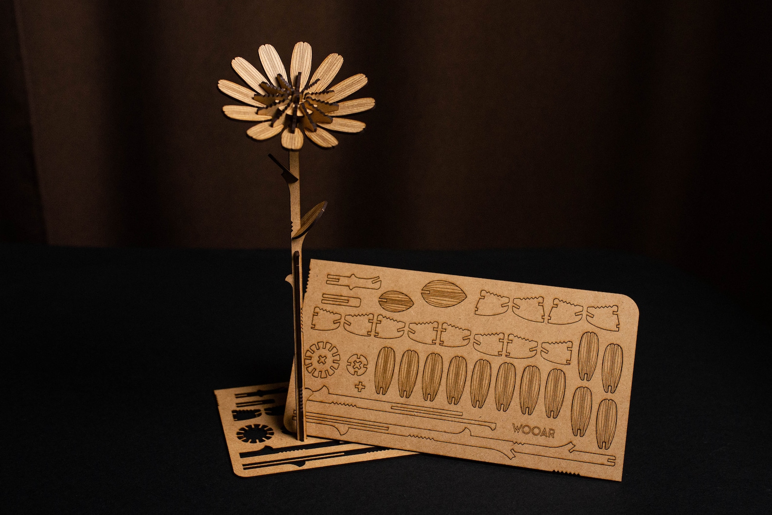 3D Flower Puzzle Set, Three Unique Flower Designs, Complete Set, Gift ...