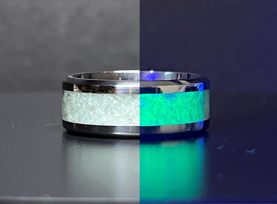 Uranium Glass Ring, Small Pieces Over White. - Etsy