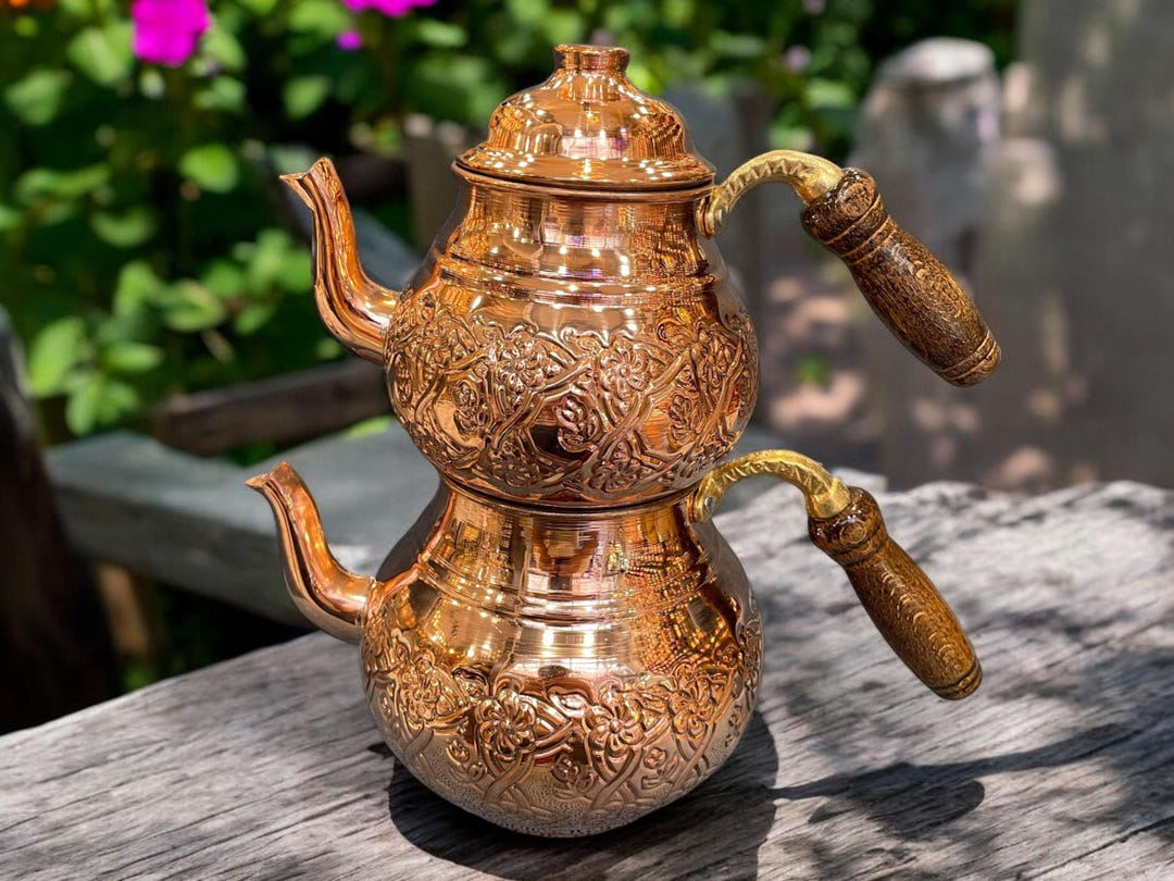 Handcrafted Copper Tea Teapot and Samovar – Traditional Ottoman Hand ...