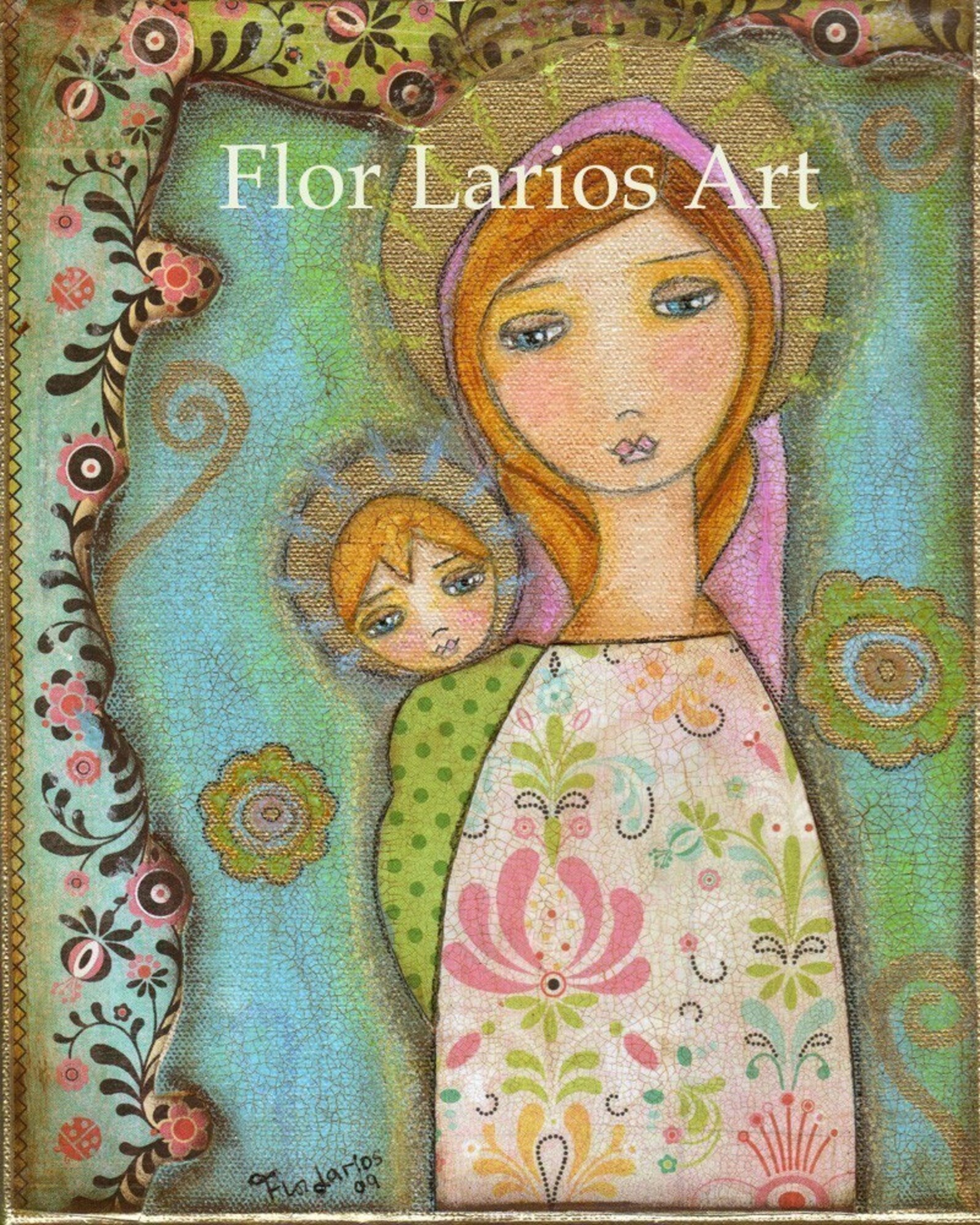 Blonde Madonna III Reproduction from Painting by FLOR LARIOS | Etsy