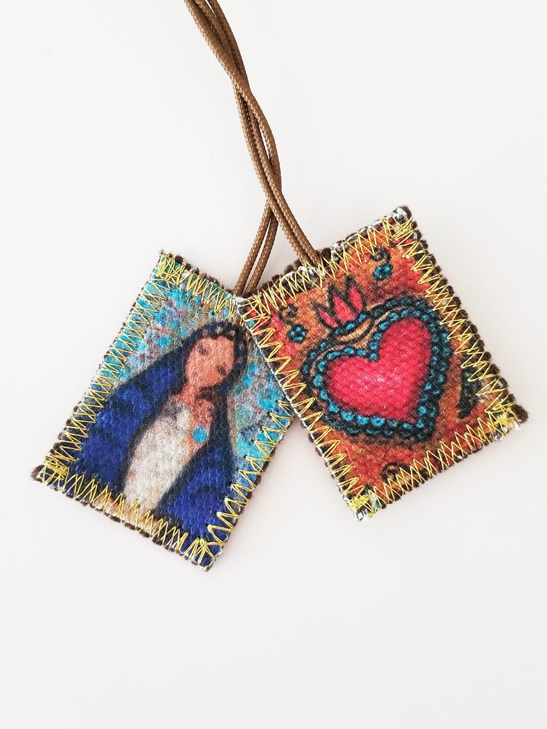 Our Lady of Charity Scapular Handmade Original Art by - Etsy