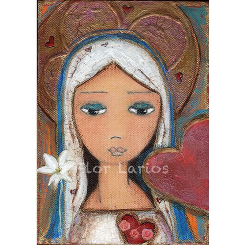 Heart of Mercy Print From Painting by FLOR LARIOS 6 X 8 - Etsy