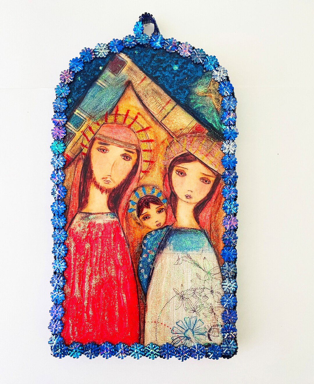 Nativity Arch Icon Art Piece Retablo Shrine on Wood - Etsy