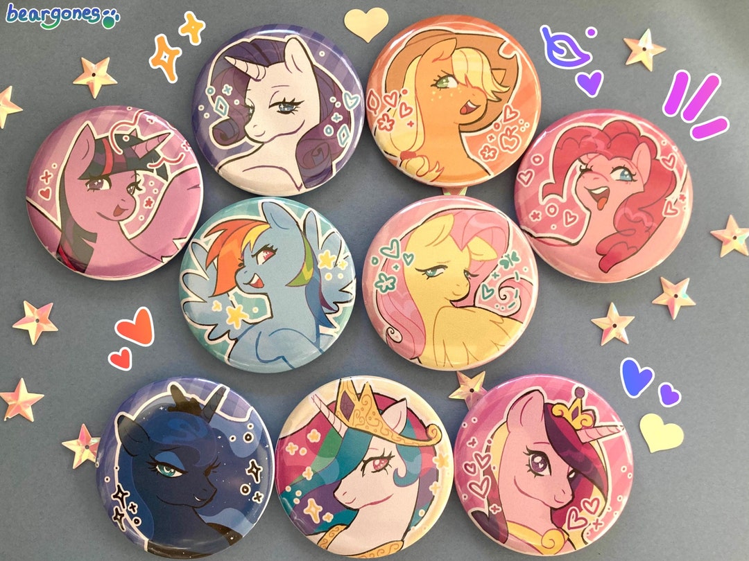 MLP Ponies 58/32mm Badges - Etsy