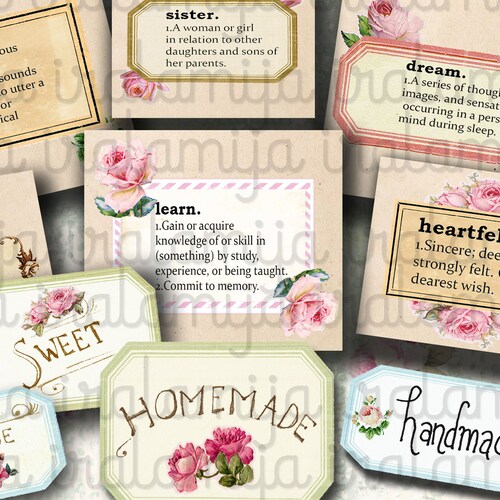Printable Labels / LABEL MIX / Printable Digital Images / - Etsy
