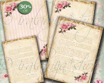 LOVE LETTERS Collage Digital Images printable download file | Etsy