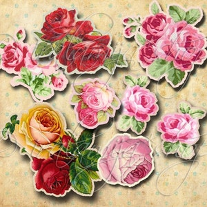 CUT OUT Roses No. 2 Printable Download / Printable / Scrapbook ...